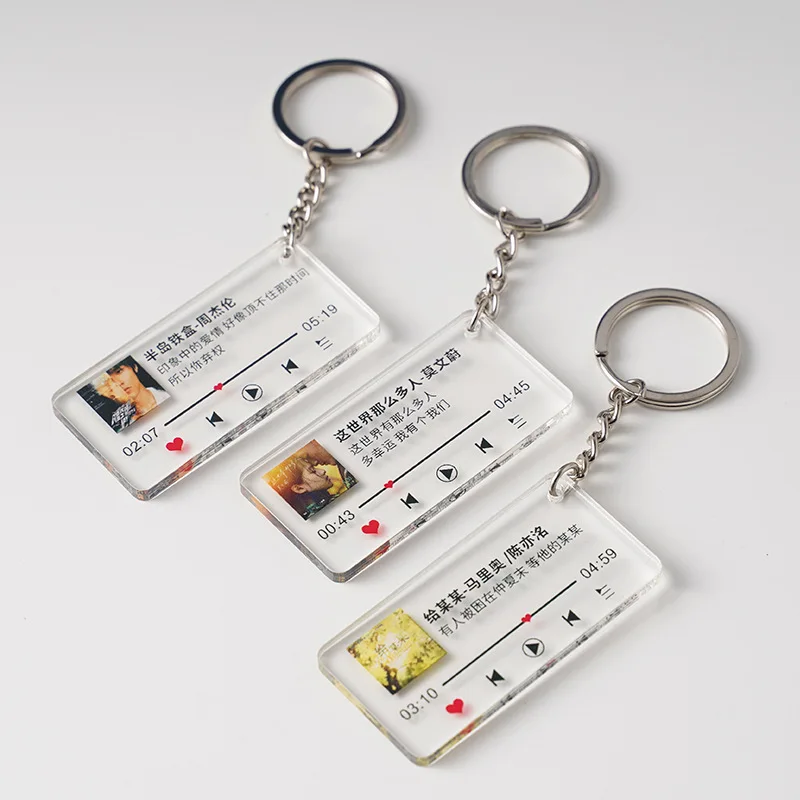 Wholesale Price Custom Acrylic Lyrics Keychain Clear Acrylic Keychain ...