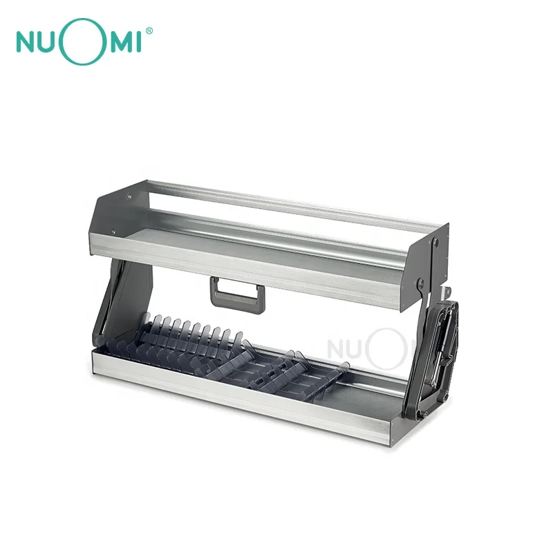 Nuomi Alpha Series Cupboard Two Tier Lifter Dishes Rack Pull Down Shelf ...