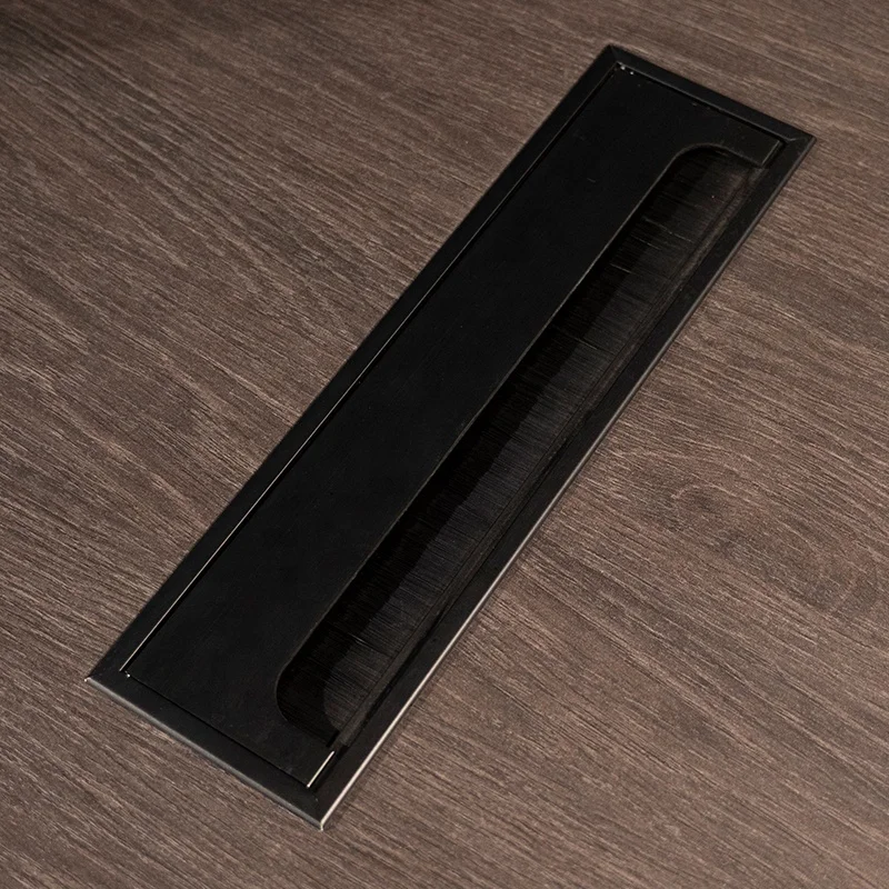 2000*1600*760 Office Meeting Room Desk Rectangular Brush Wire Cable ...