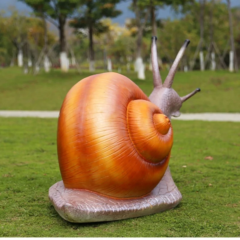 Customize Outdoor Fiberglass Animal Snail Statue Sculpture Life Size ...