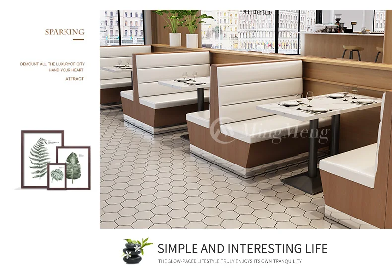 Corner Booth Seats with Tufted Leather Velvet Material