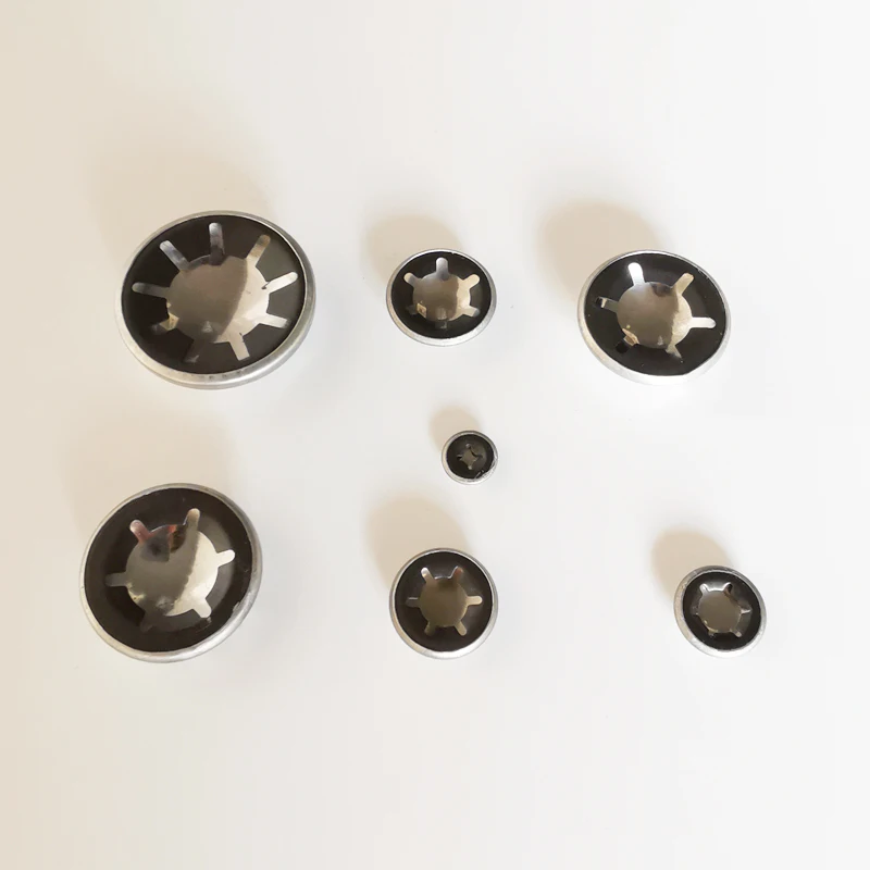 Starlock Washers with Dome Cap Stainless Steel Clips
