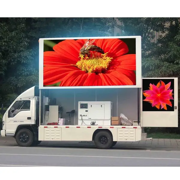 Mobile LED Van Street Digital Billboards Advertising Front Access LED ...