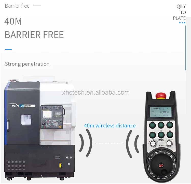 6 Axis Fanuc System Used 5-24v Wireless Cnc Remote Control 100ppr Wireless Handwheel Pendant ...