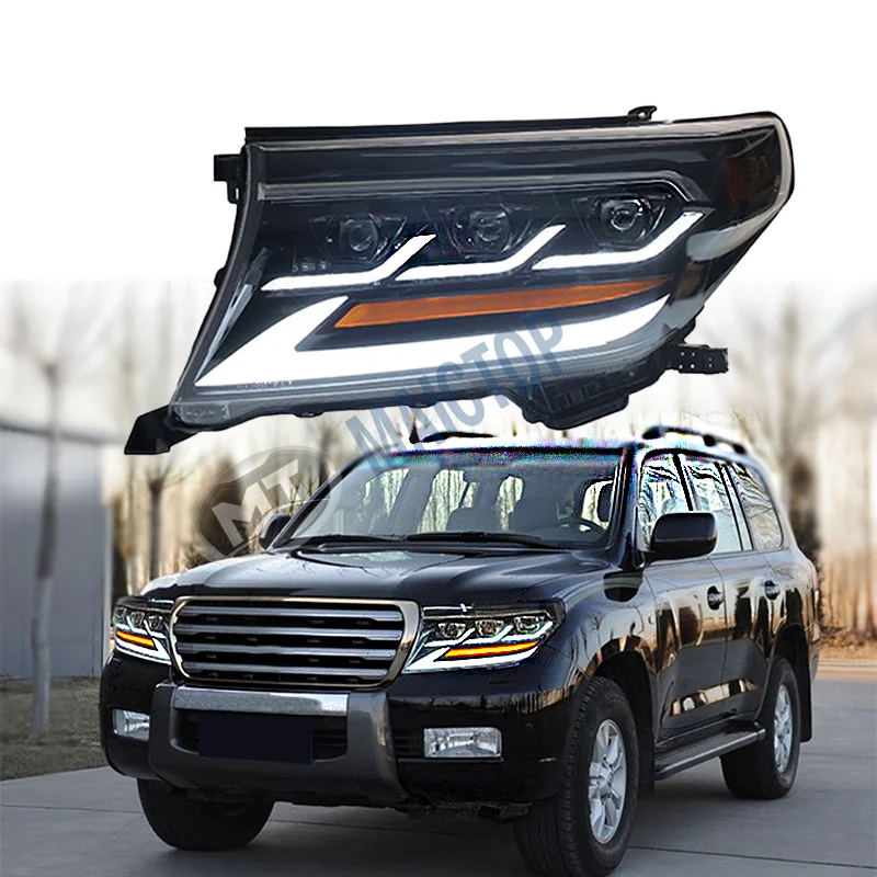 Maictop Car Facelift LED Matrix Lens Headlights for Land Cruiser 200