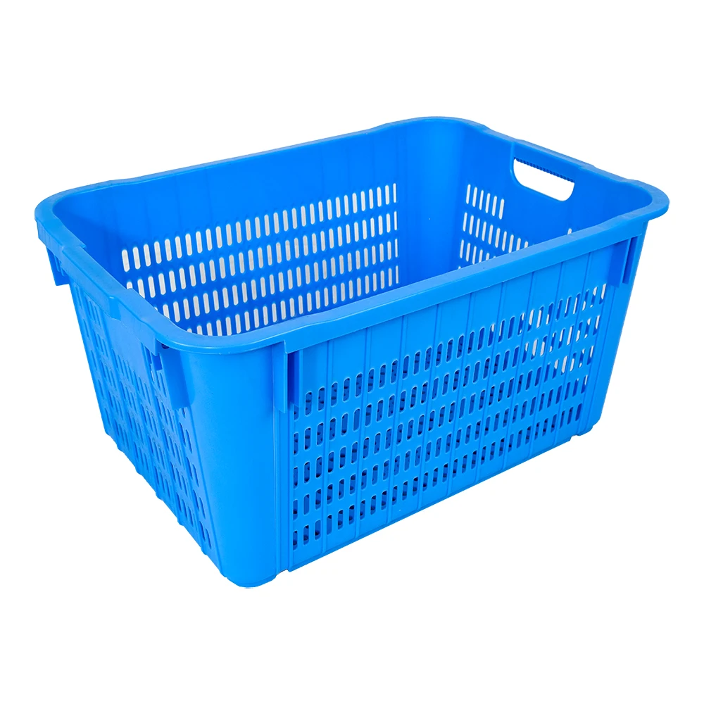 Turnover Fruit Stackable Basket Logistic Mesh Plastic Crate Stacking ...