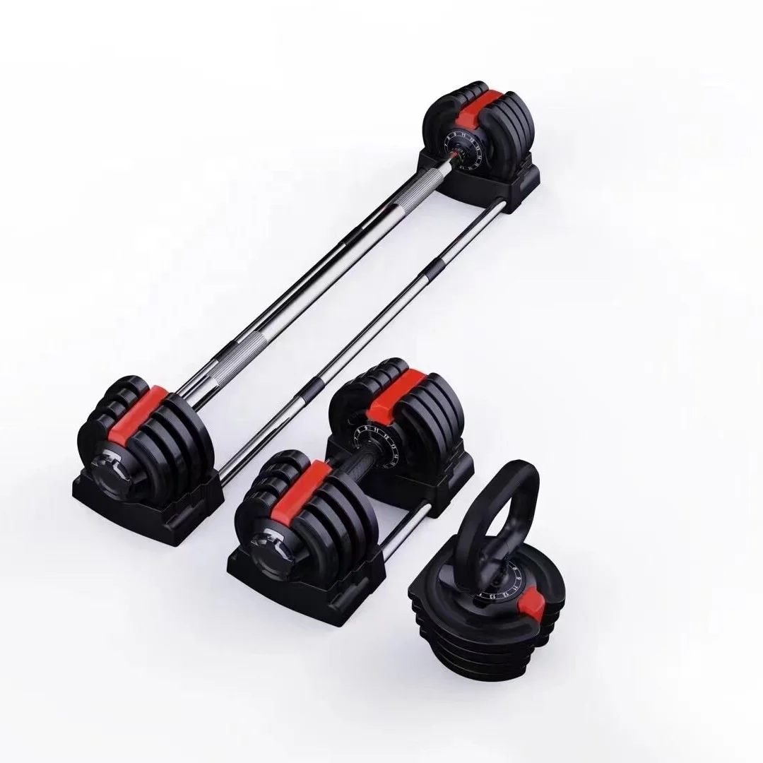 3-in-1 New Design Adjustable Dumbbells Set Multifunctional Fitness ...