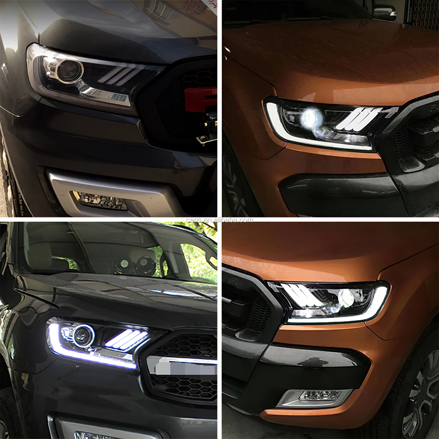 Car Lights Led Auto Headlamp For Ranger Raptor Mustang Style Light T6 ...