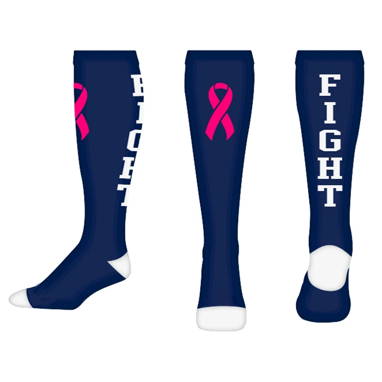 Customized Logo Compression Socks Thigh High Anti Slip Football Socks ...