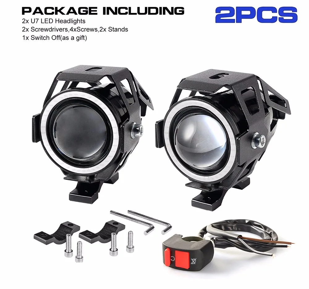 Led Angel Eye Ebike Motorcycle 12v-80v Modified Headlight - Buy ...