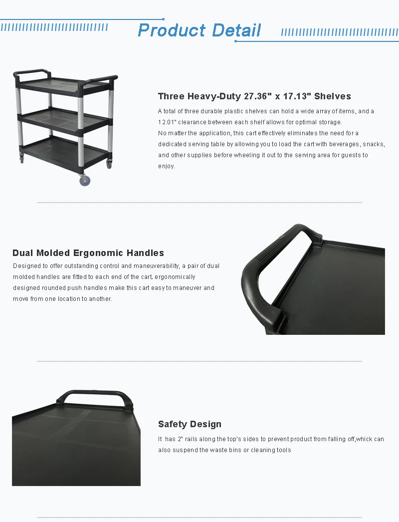 3 Tiers 4 Wheels Hotel Restaurant Dining Bar Kitchen Transport Room ...