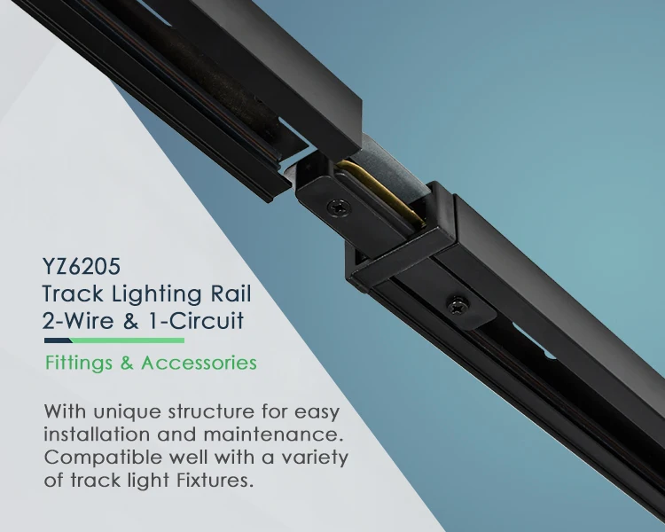 Led Track Light Accessories 2 Wires Aluminum Linear Decorative Light ...