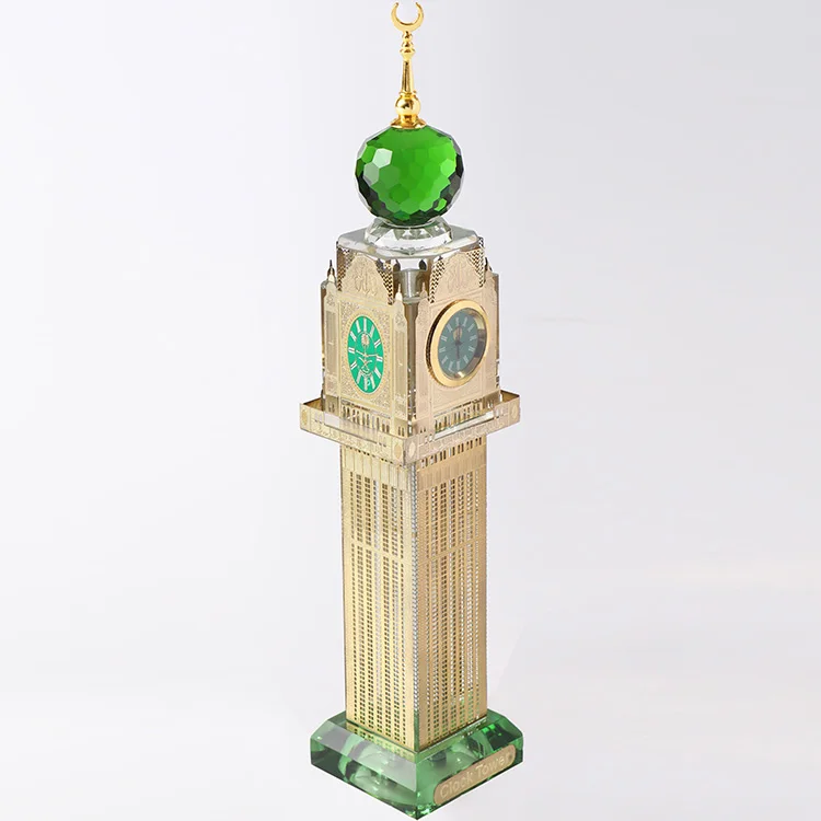 Crystal LED Light Mecca Makkah Islamic Clock Building Tower