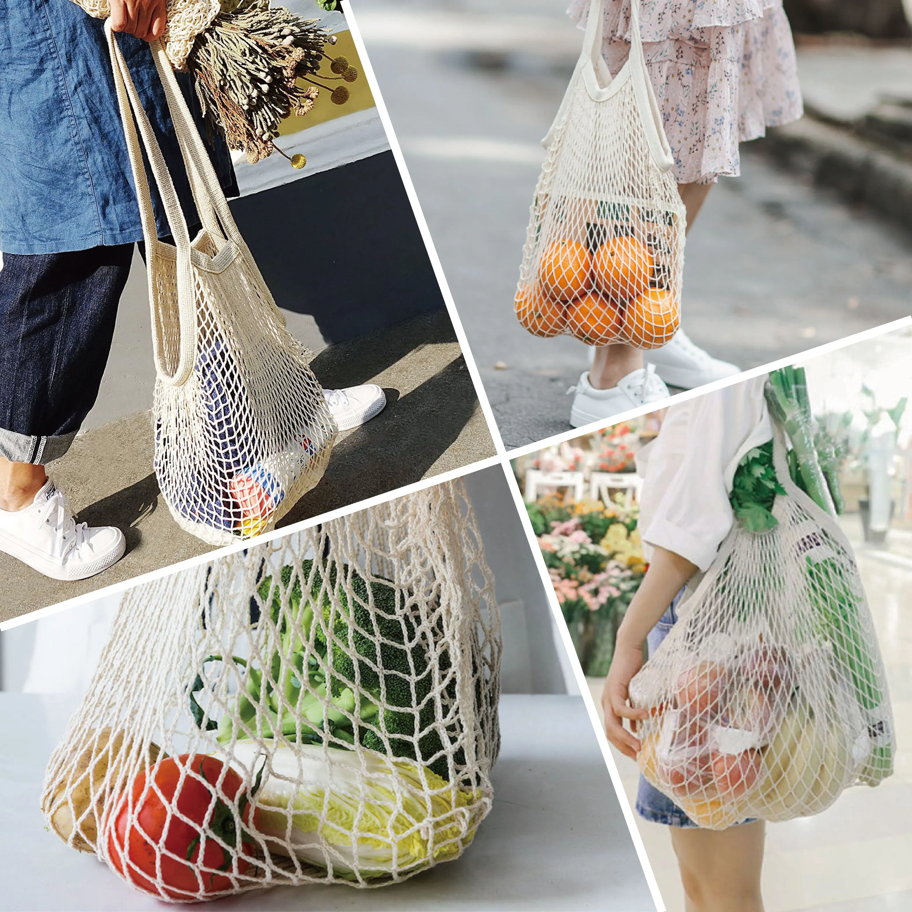 Eco Shopping Beach Net Shopping Cotton Mesh Bag - Buy Cotton Mesh Bag ...