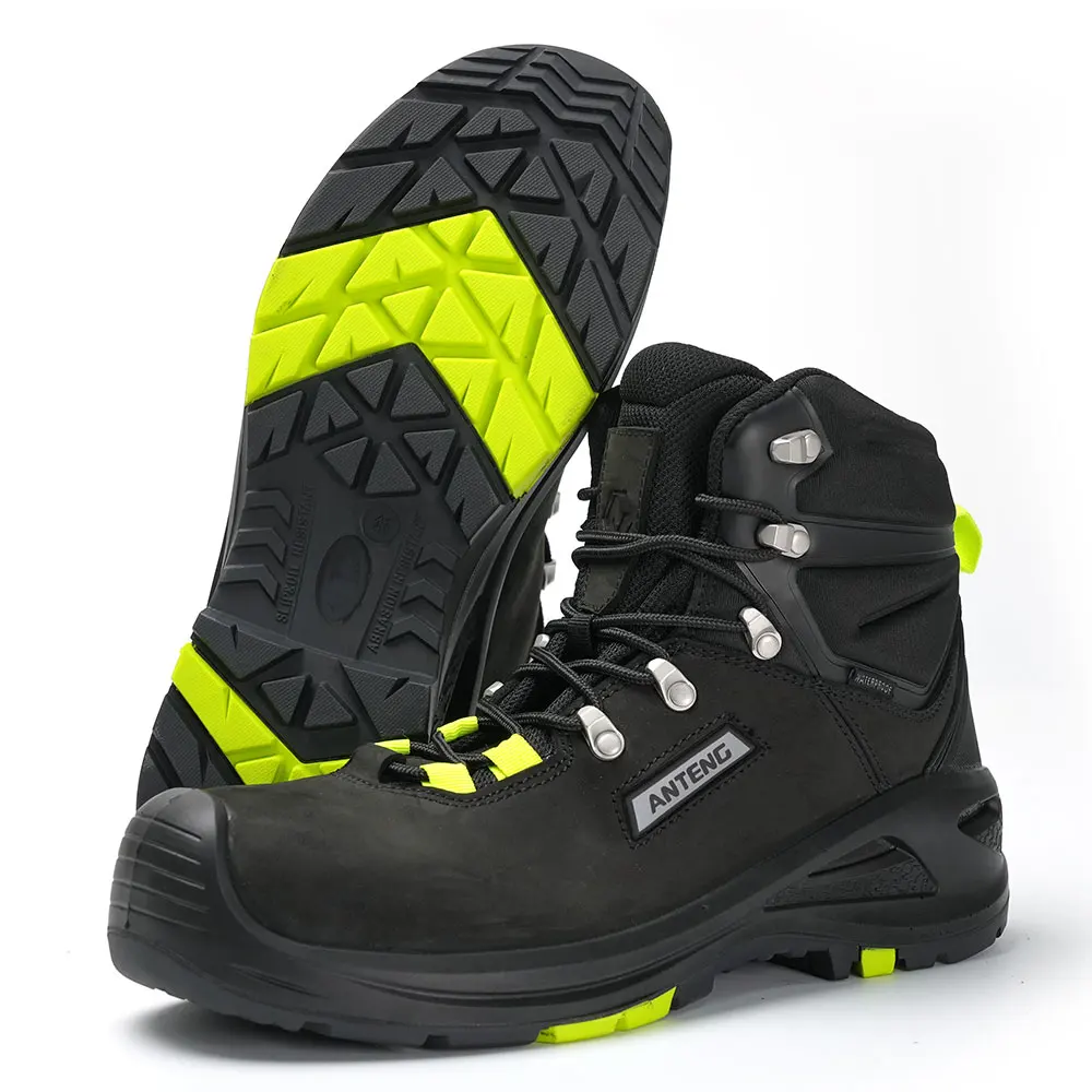 ANTENG Custom Work Shoes OEM ODM High Leather Work Boots Waterproof ...