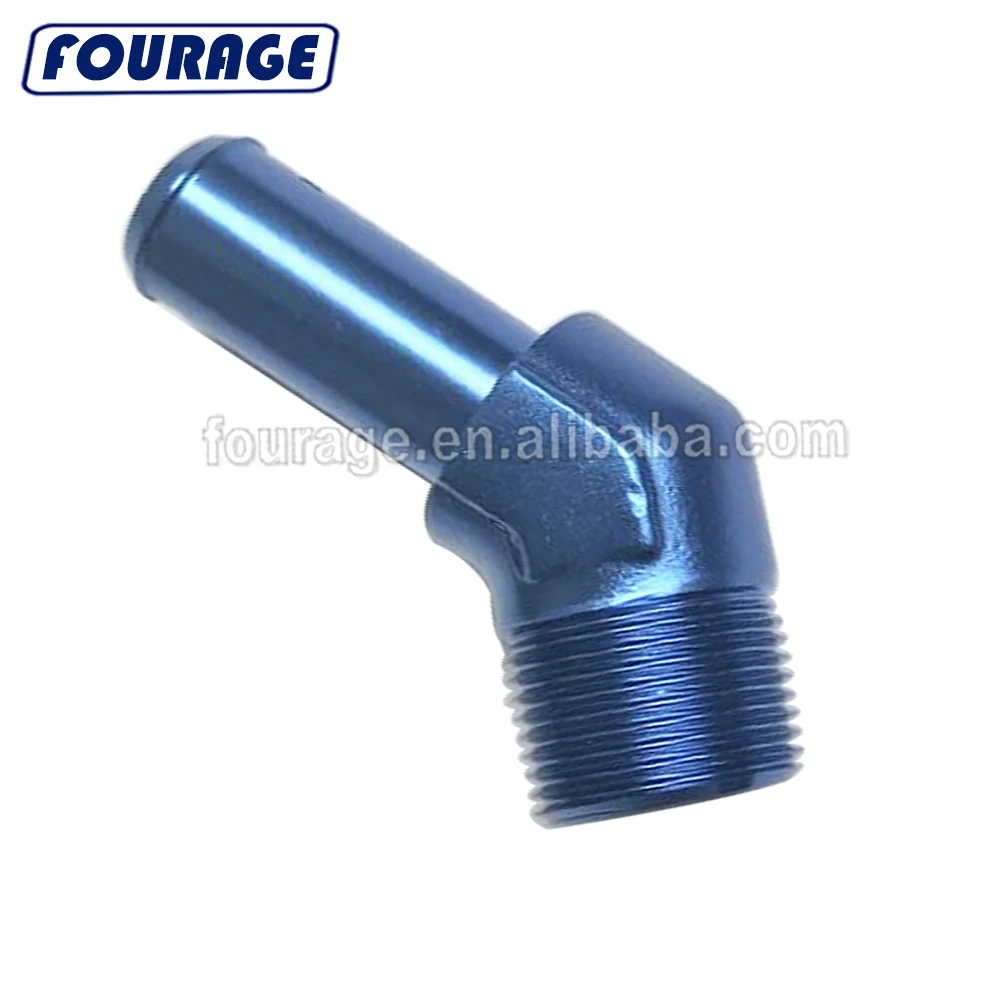 High Performance Aluminum Anodized 45 Degree Npt Male -4 An To Pipe ...