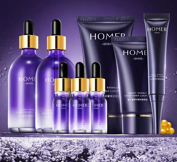 GMP OEM High-end Skin Care Set Caviar Luxurious Skin Repairing Essence ...