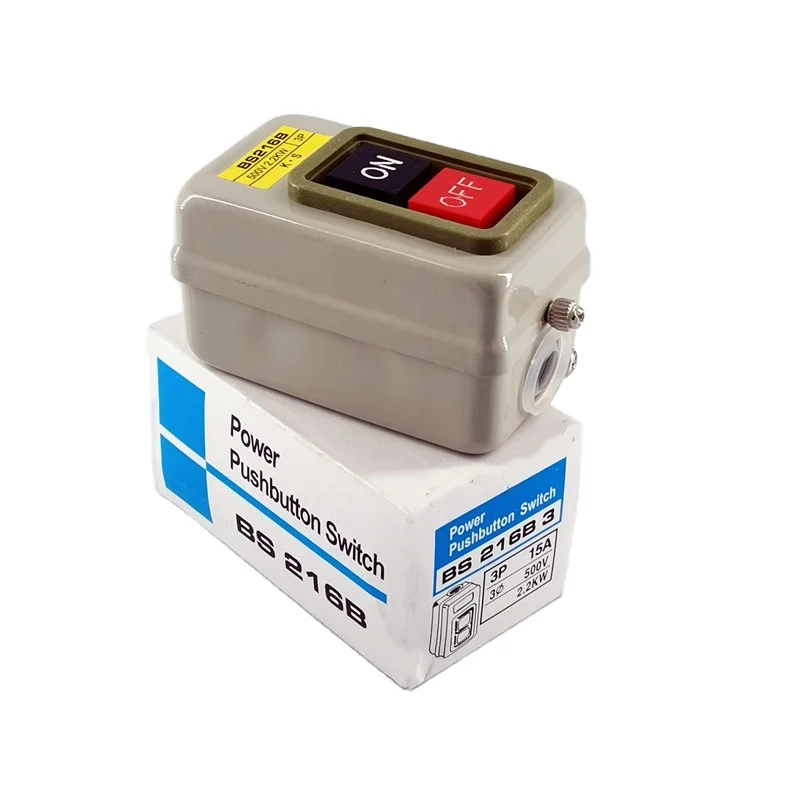 Kampa Electrical Power Push Button Switch BS216B 500V 2.2KW 3P