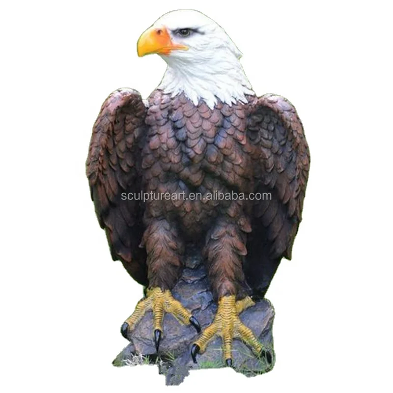 Custam Large Eagle Fiberglass Sculpture Life Size Outdoor Resin Statue ...