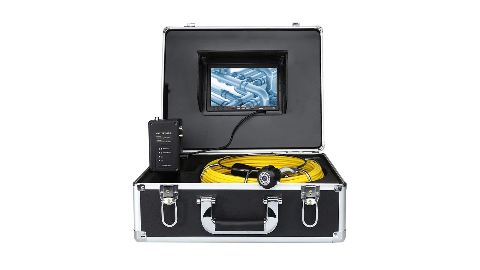 7" Lcd Pipe Sewer Drain Inspection Camera 40 Meter Handheld Industrial ...