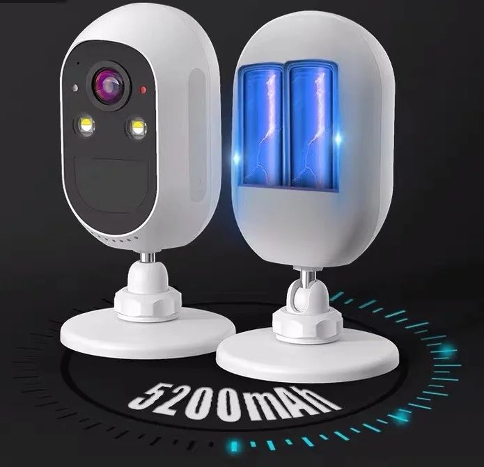 4mp Rechargeable Cctv Surveillance Battery Camera Wifi Night Vision Two ...