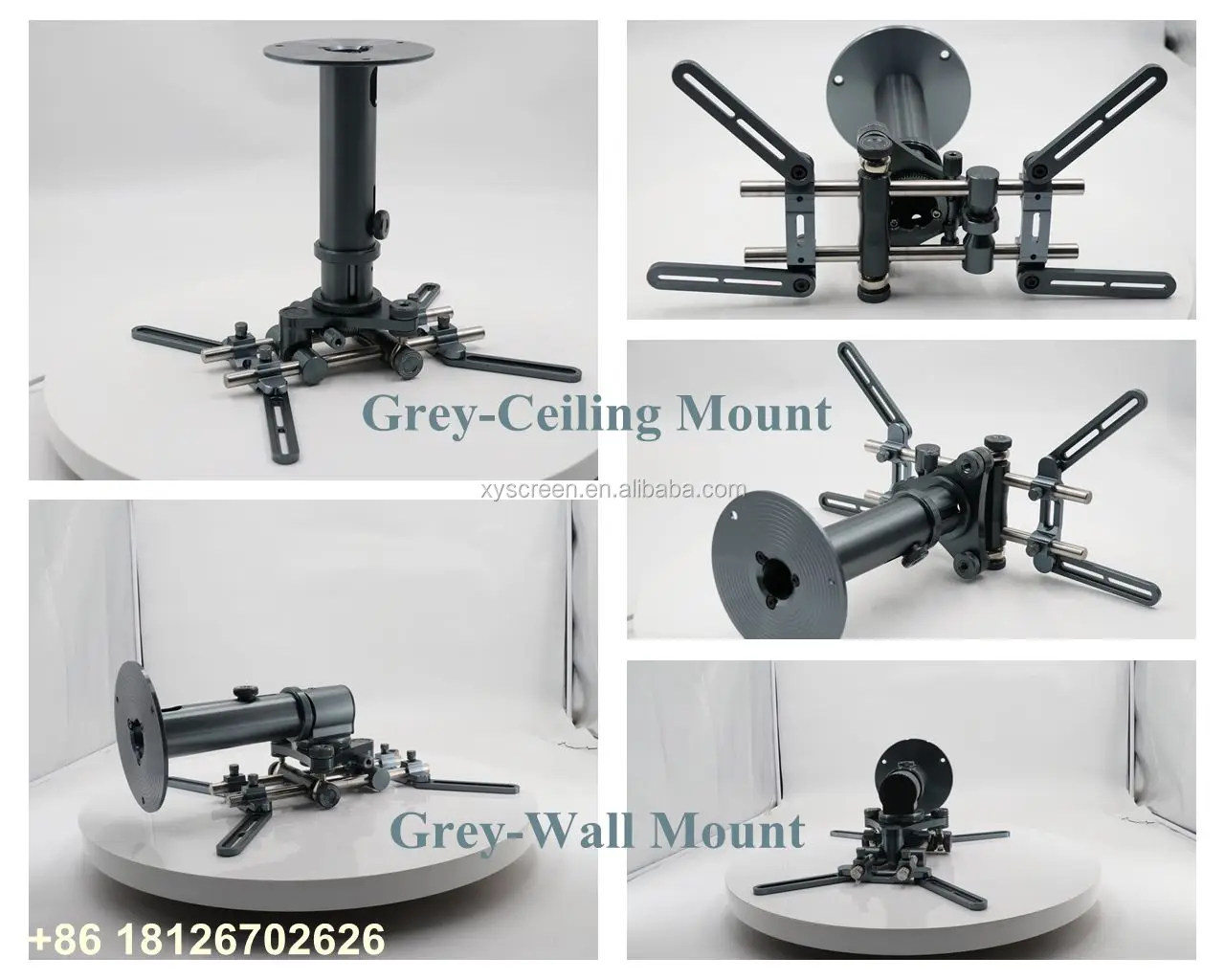 Lxdj8-silver Short Pole Projector Ceiling Mount Hanger Bracket For 30 ...