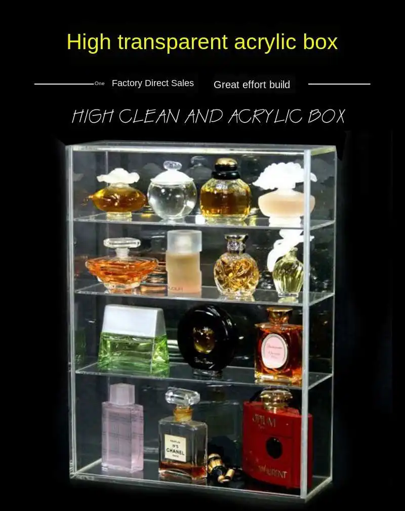 Top Fashion Clear Acrylic Display Racks Perfume Display Storage Box ...
