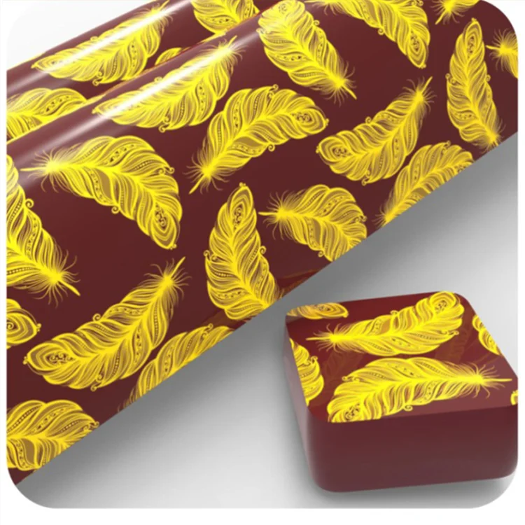 Custom Heart-Shaped Chocolate Transfer Sheets for Birthday Cakes - OEM