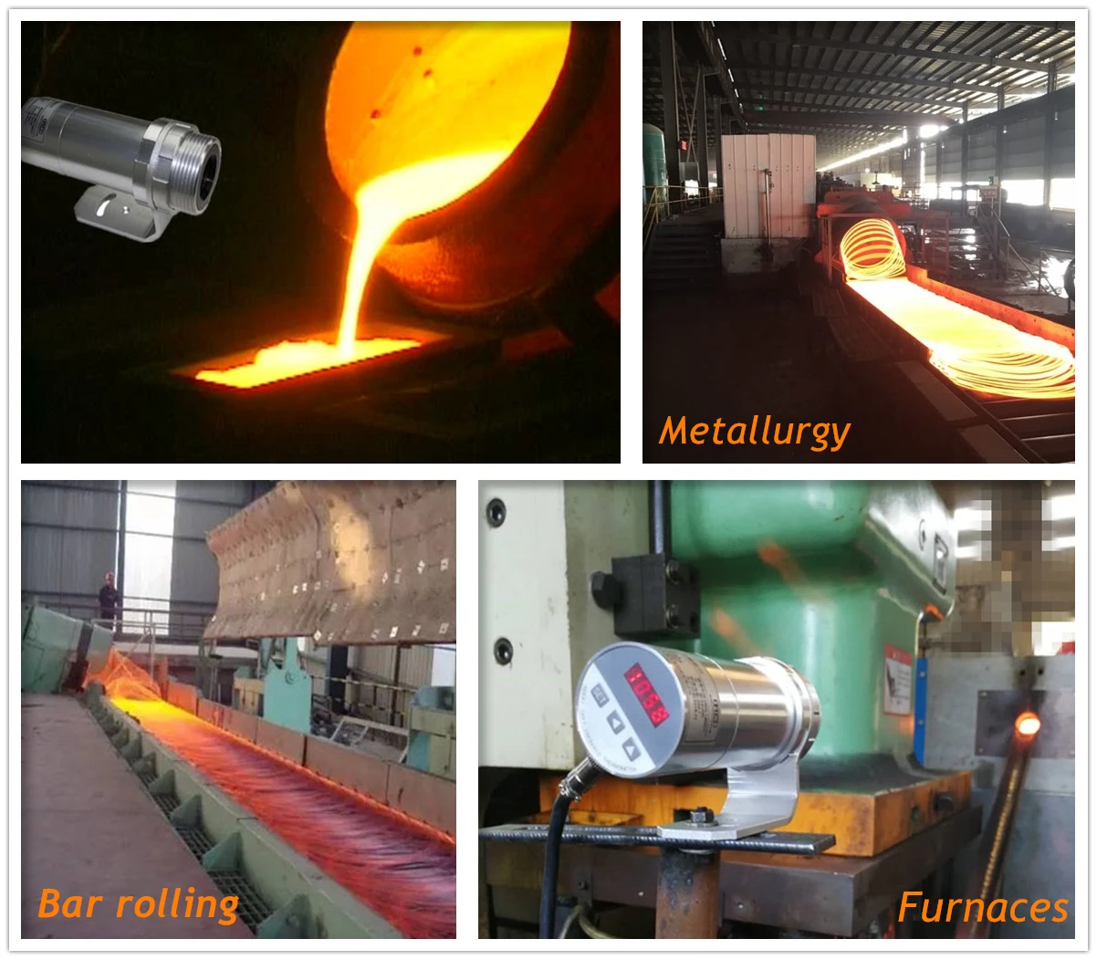 High Speed Two Color Infrared Pyrometer For Industrial Use