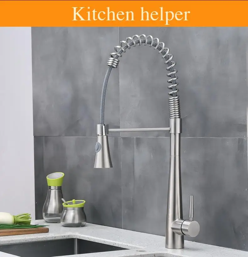 Modern Classic Stainless Steel 304 Pull Out Sprayer Kitchen Tap Water ...