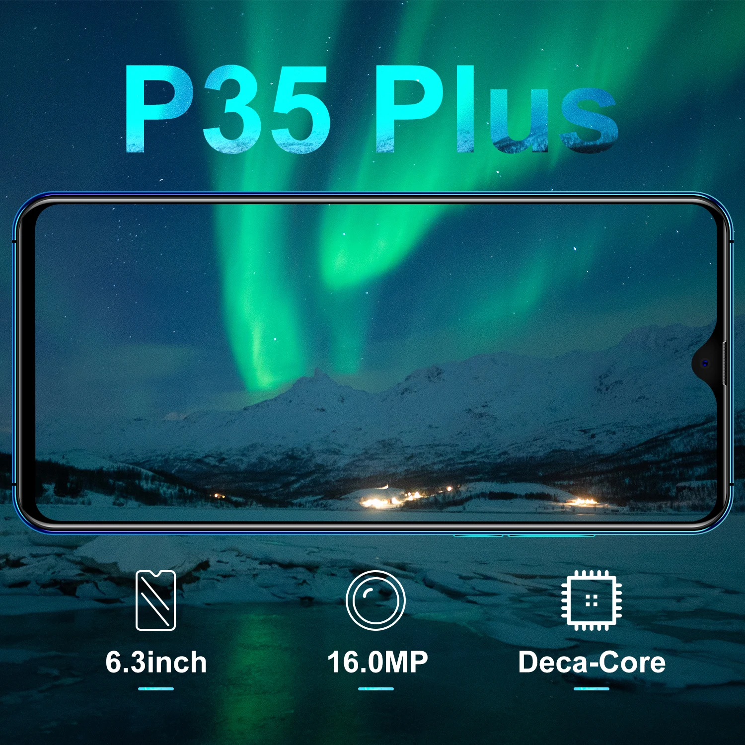 P35 Plus 6.3inch 6gb+128gb Original Production 4g Lte Network Unlocked ...