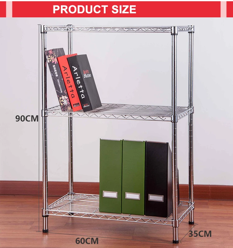 3 Tier Wire Shelving - Heavy Duty Metal Shelf Solutions