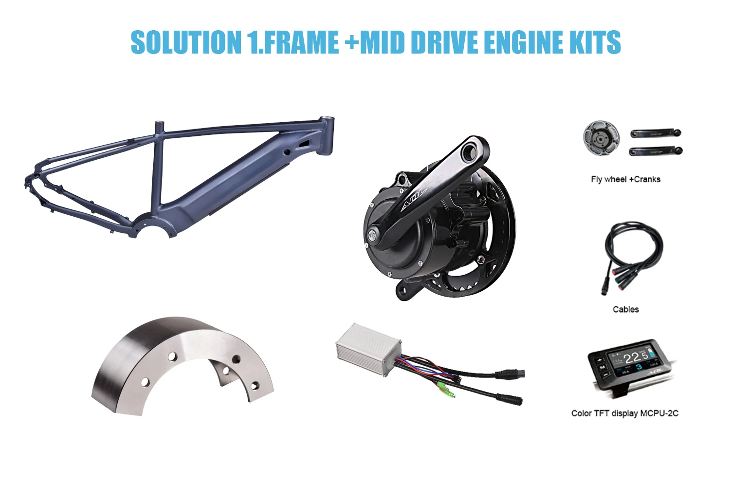 Ebike Internal Cable Routing Frame Mtb 29*2.3" Or 27.5*2.8" E8000 Mid ...