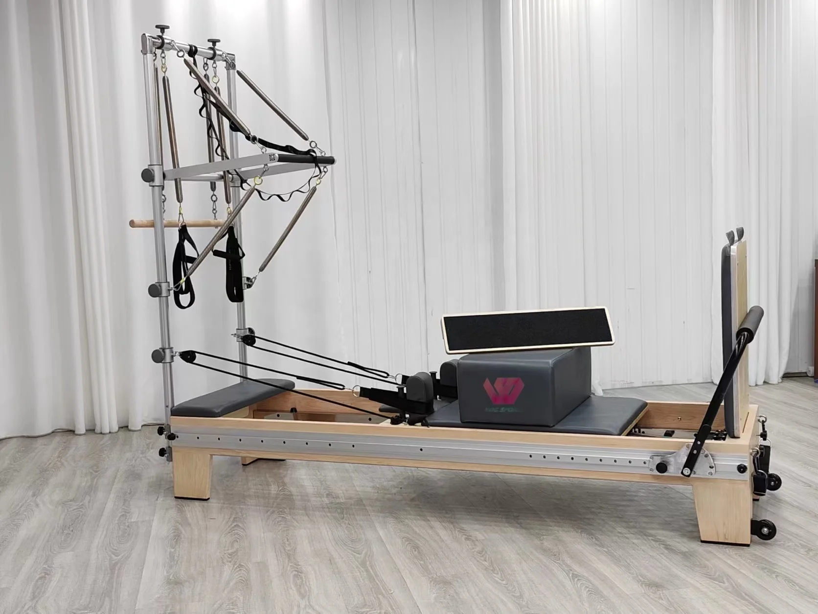 Pilates Reformer With Tower Training Body Balance Wood Pilates Reformer ...