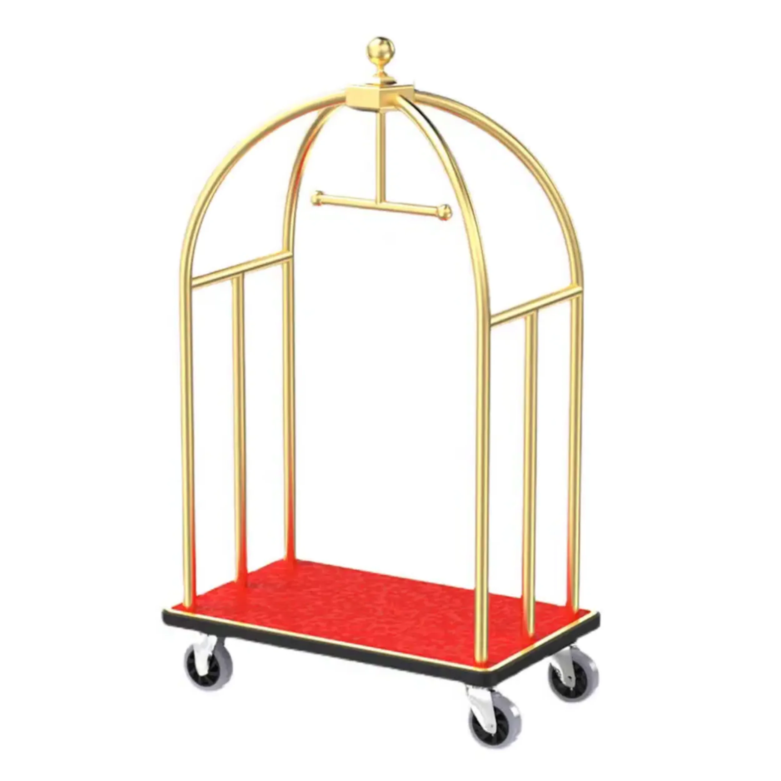 Hotel Luxury Crown Foldable Bellboy Cart Rack Concierge Birdcage Barrow ...