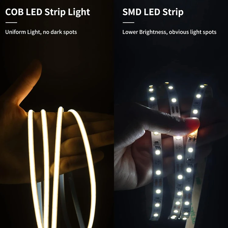 Ultra Fine 3mm Wide Cob Led Strip Flexible 12V24V High Brightness ...