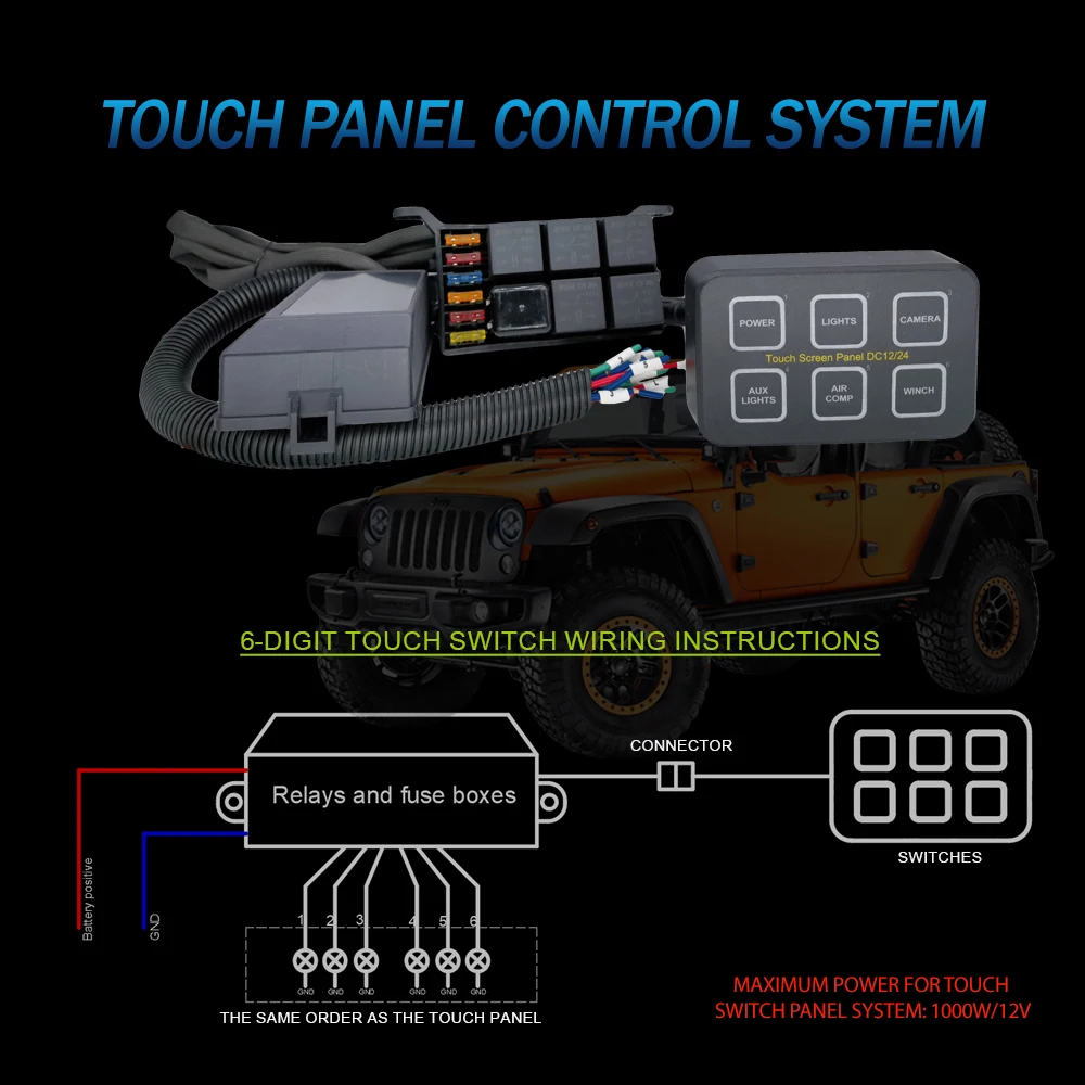 12v24v Touch Button Automotive Switch Panel Automotive Micro Switch For ...