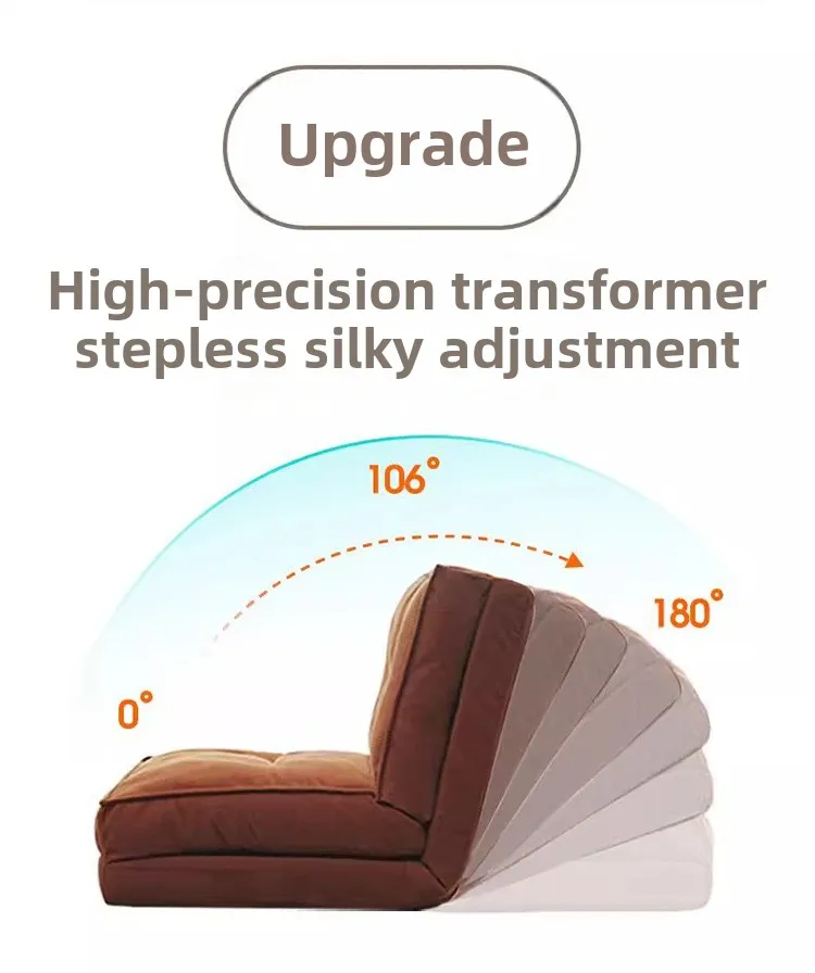 Customizable Modern Single Sofa Bed. Foldable Bean Bag Sofa with Fabric ...