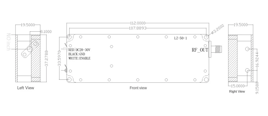 1.7-1.9ghz 50W GAN RF Power Amplifier Module for Drone Detection