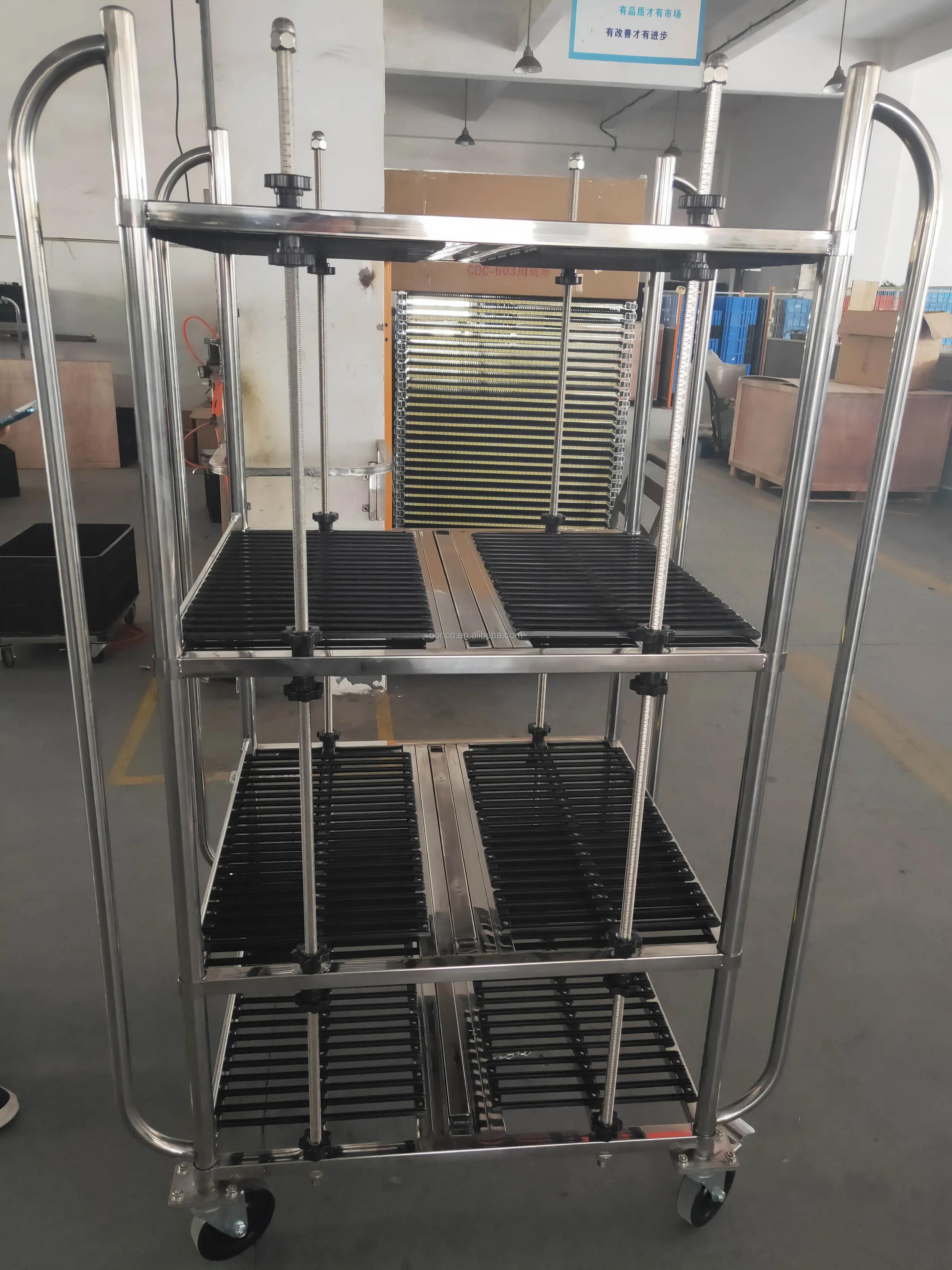 Esd Smt Pcb Storage Plastic Cart - Buy Esd Pcb Cart,Esd Pcb Trolley ...