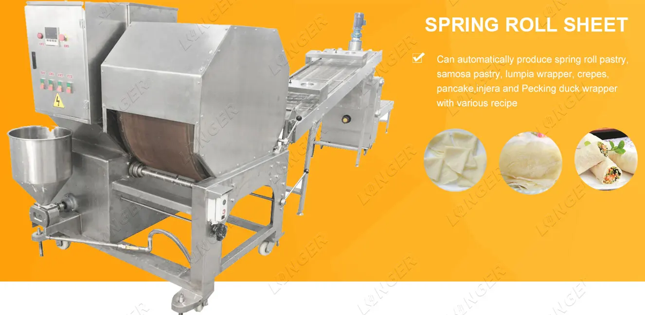 Automatic Ethiopian Injera Making Lumpia Sheet Skin Spring Roll Wrapper ...