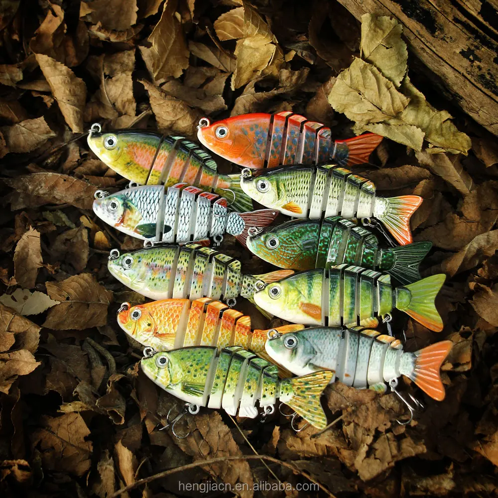 Multi Section Fishing Lure 2 Segments Multi Jointed Swimbait With Bass ...