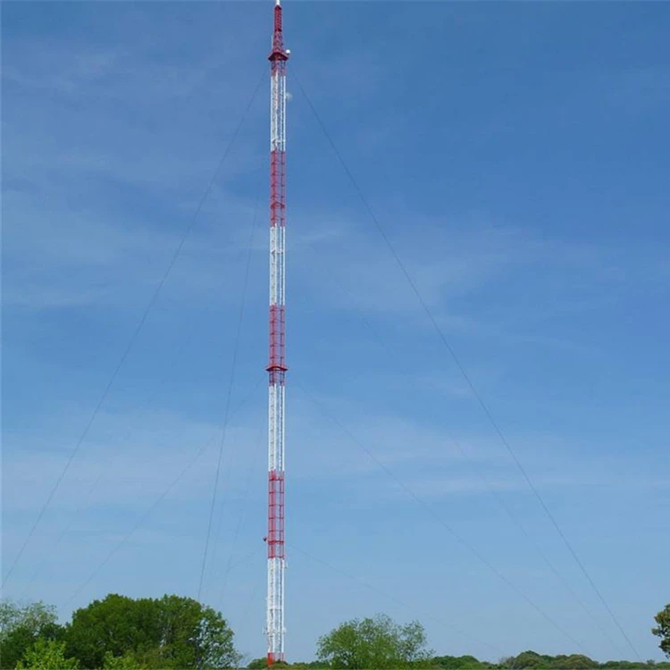 Galvanized Solid Round Steel Guyed Mast Wifi Communication Tower - Buy ...