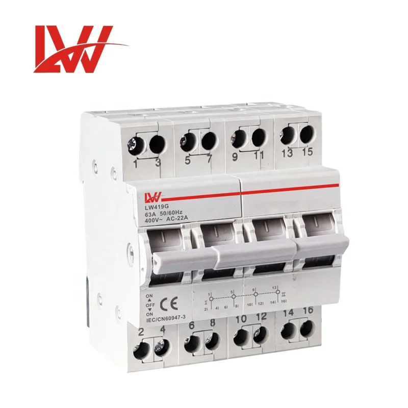 Din Rail Mountedmodular Changeover Switch Transfer Switch 4p 63a 40a ...