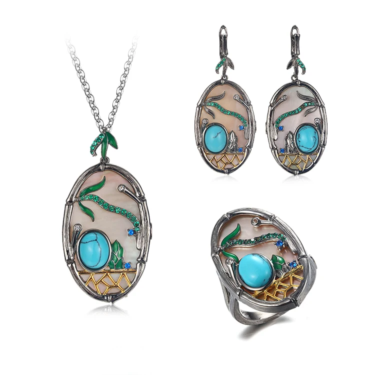 Wholesale Crystal Multi Stone Round Pendant Necklace Earrings Ring ...