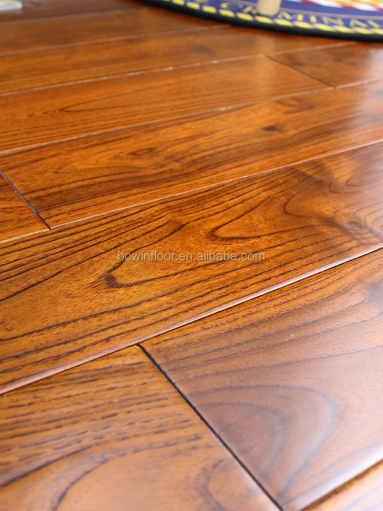 Classical Wire Brushed Asian Teak Solid Wood Flooring