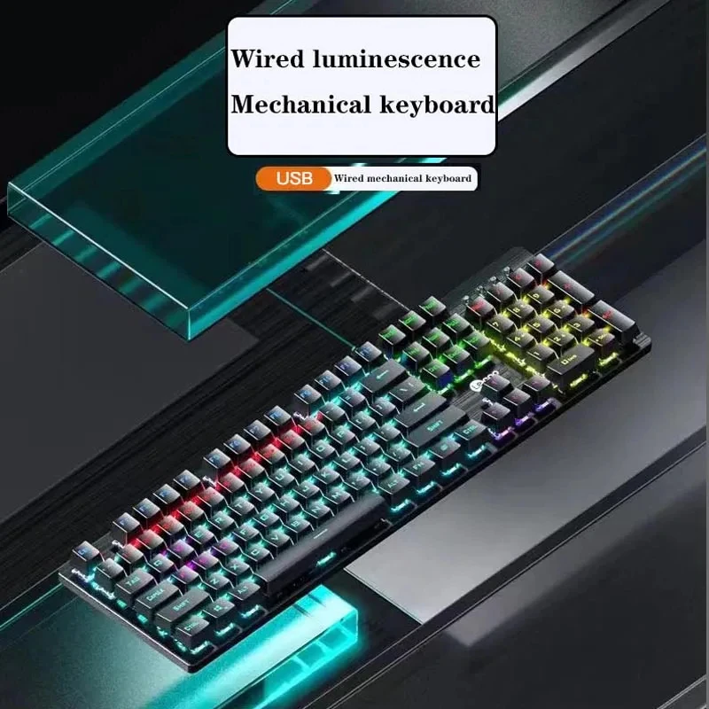 LECOO of Lenovo GK302 Mechanical Keyboard - 104 Keys Gaming