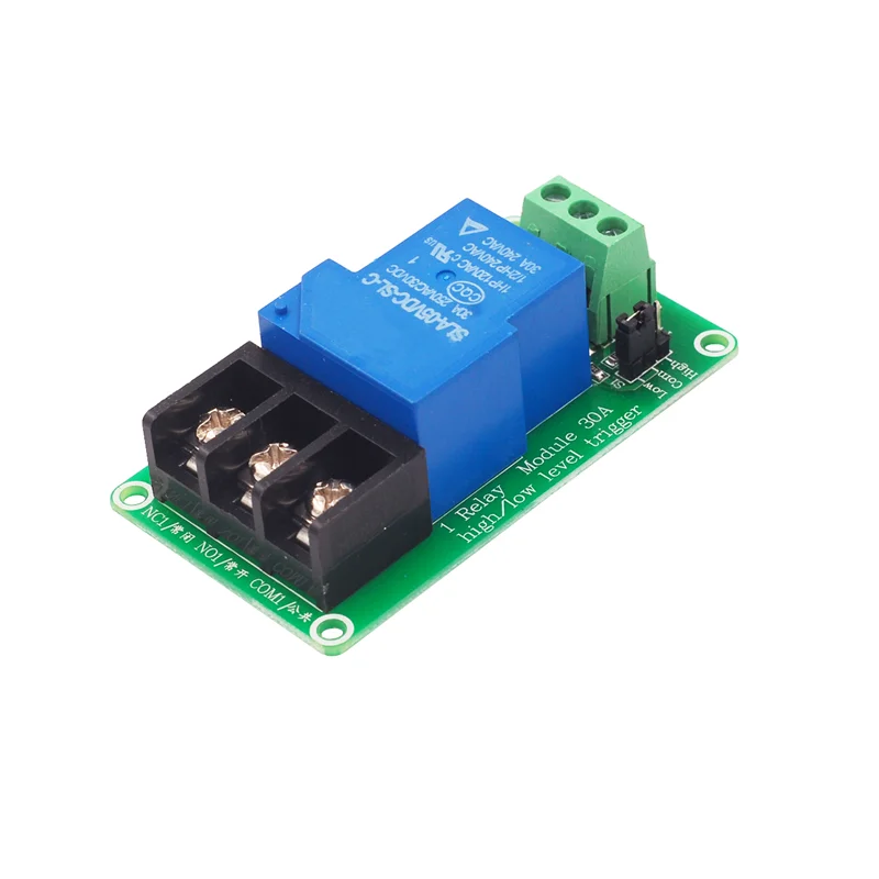 1 channel 30A relay module 5V/12V/24V with optocoupler isolation large ...
