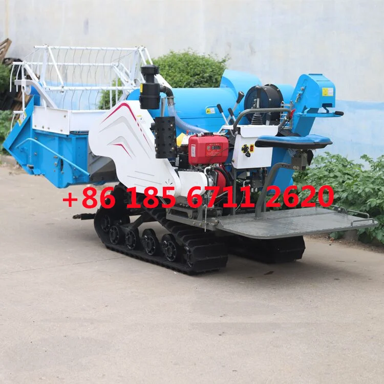 Mini Grain Harvester Rice Harvester Combine Wheat/rice Walk-behind Rice ...