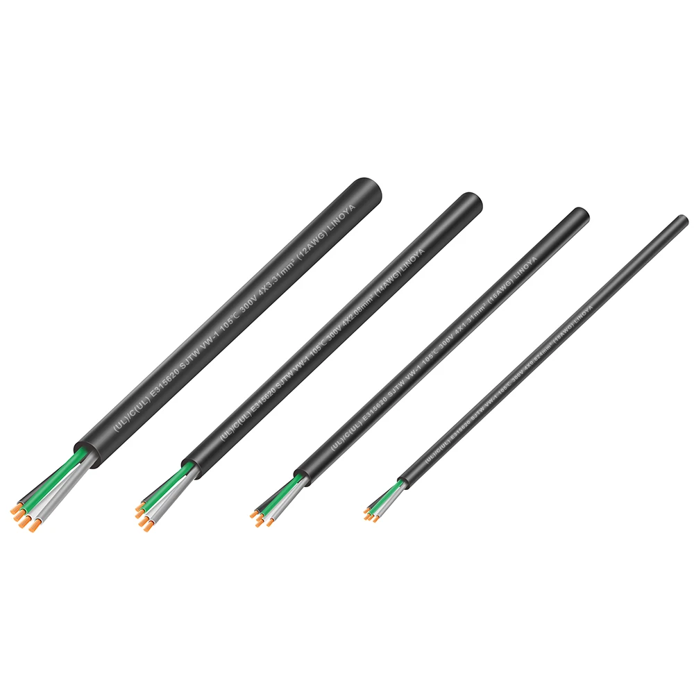 Linoya 300V 105C 2*18AWG SJTW SJOW Power Cable - Waterproof